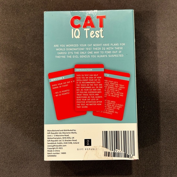 Cat | Cat Iq Test Cards | Poshmark